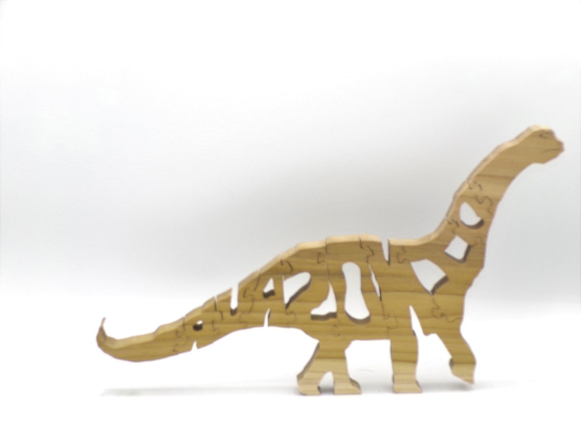 Wooden Dinosaur Jigsaw Puzzle | Hand Cut Puzzle | Animal Puzzle ...