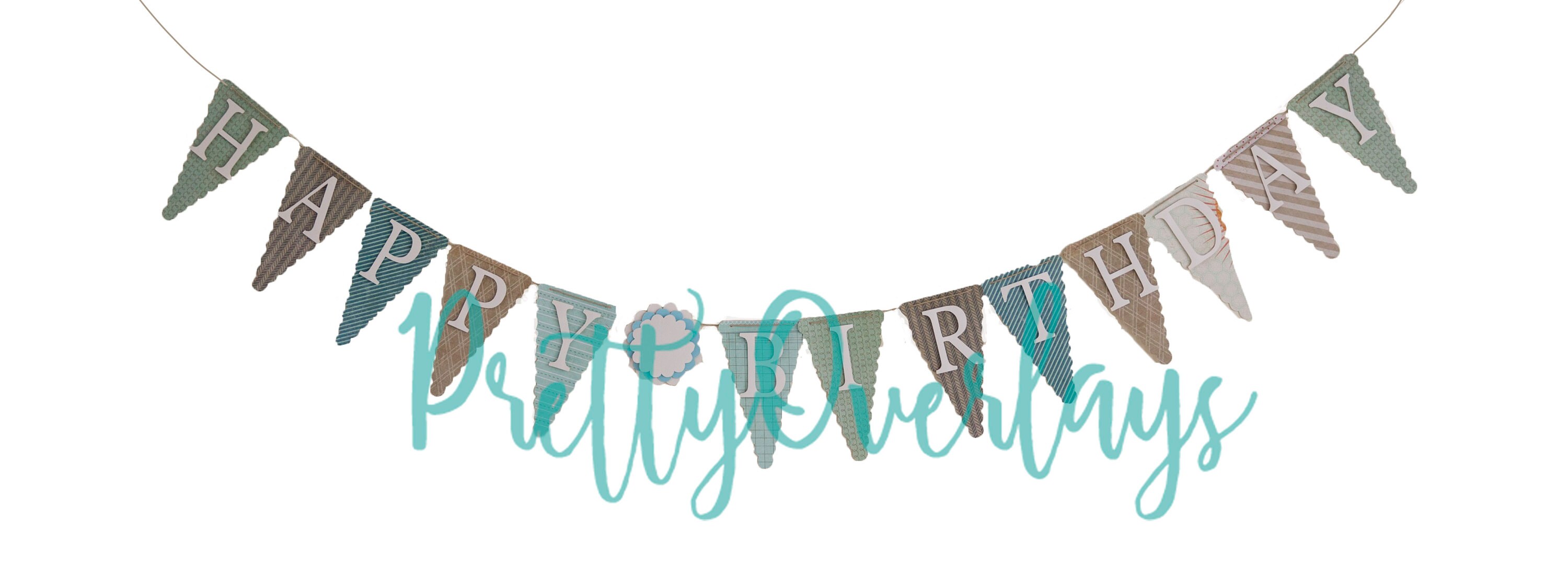 Happy Birthday Banner, Birthday Overlay, Photo Overlay, Pretty Overlay ...