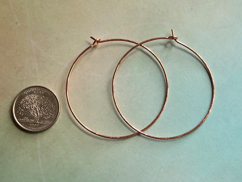 Hoop Earrings Copper Handmade Copper Hoops Copper Earrings Hoops Copper ...