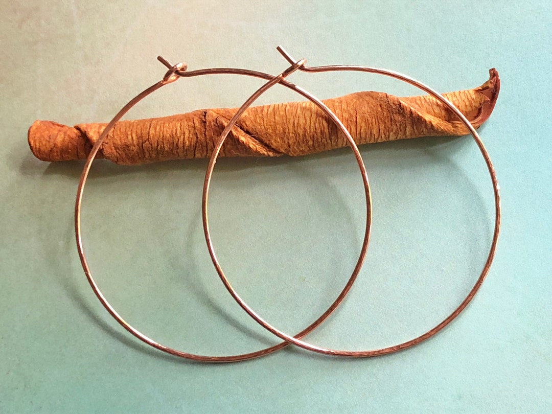 Hoop Earrings Copper Handmade Copper Hoops Copper Earrings Hoops Copper ...