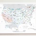 United States Map Wall Art nursery decor wedding gift usa | Etsy