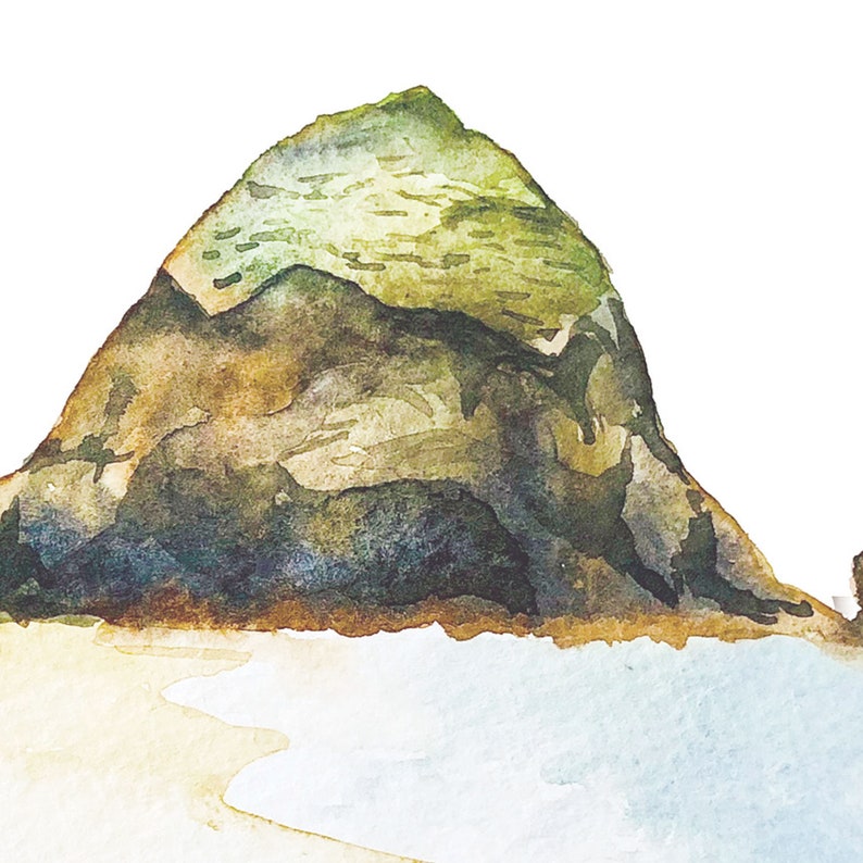 Haystack Rock Oregon Printable Art Print Nursery Decor - Etsy