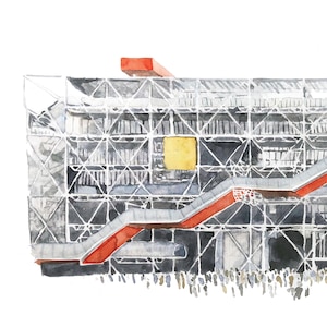 Centre Pompidou Printable, Illustration, Wall Art Print, Home Decor ...