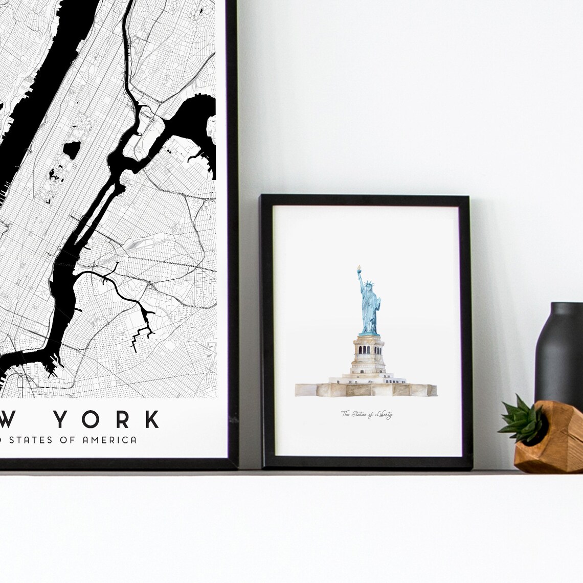 Statue of Liberty Printable Illustration Wall Art Print | Etsy