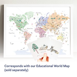 Educational World Map Activity Flash Cards | Printable Homeschool World ...