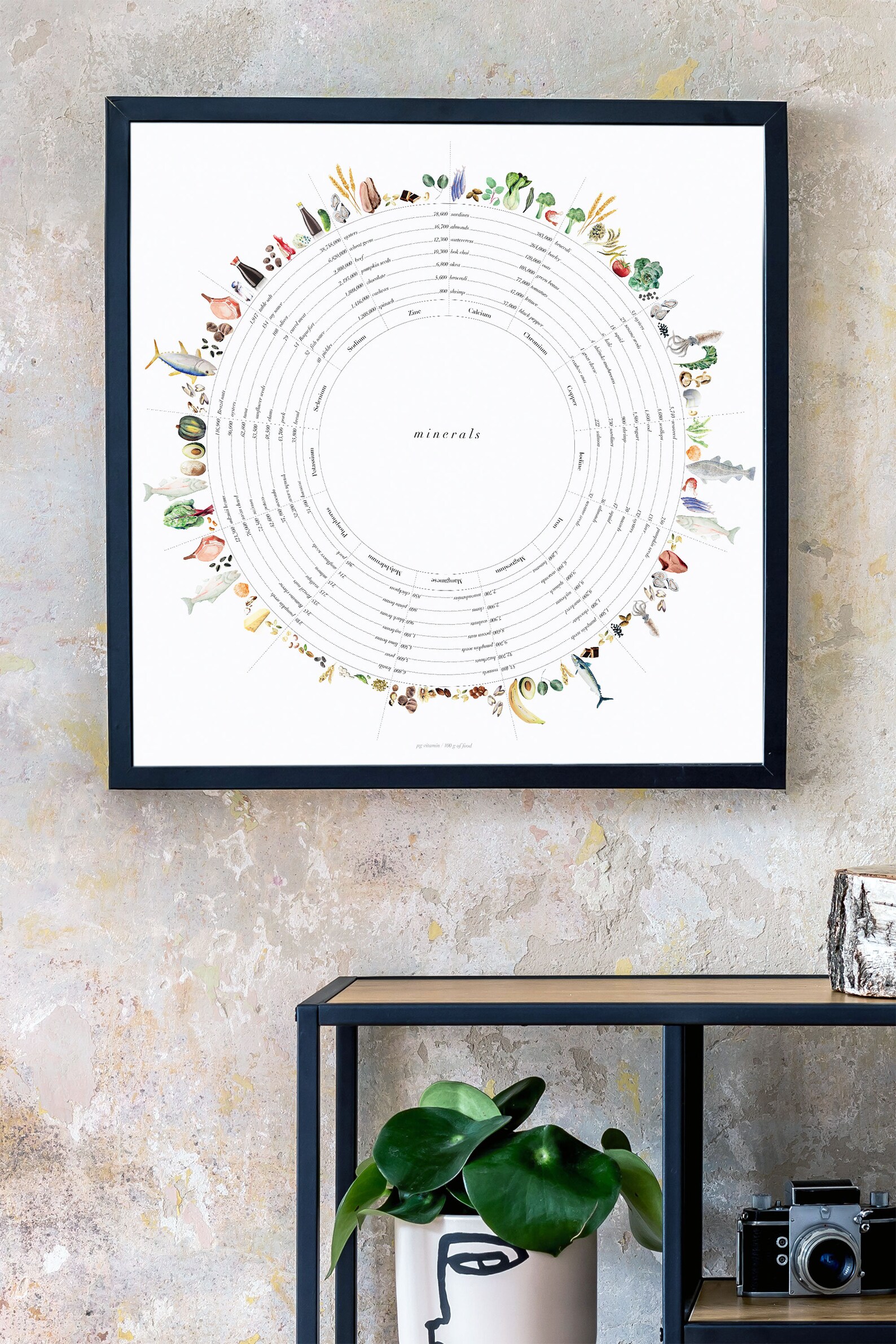 Mineral Wheel Printable Kitchen Wall Art Home Decor Art - Etsy