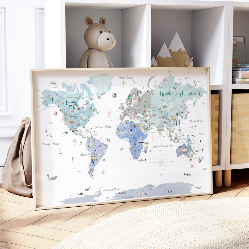 Kids Map T - Etsy