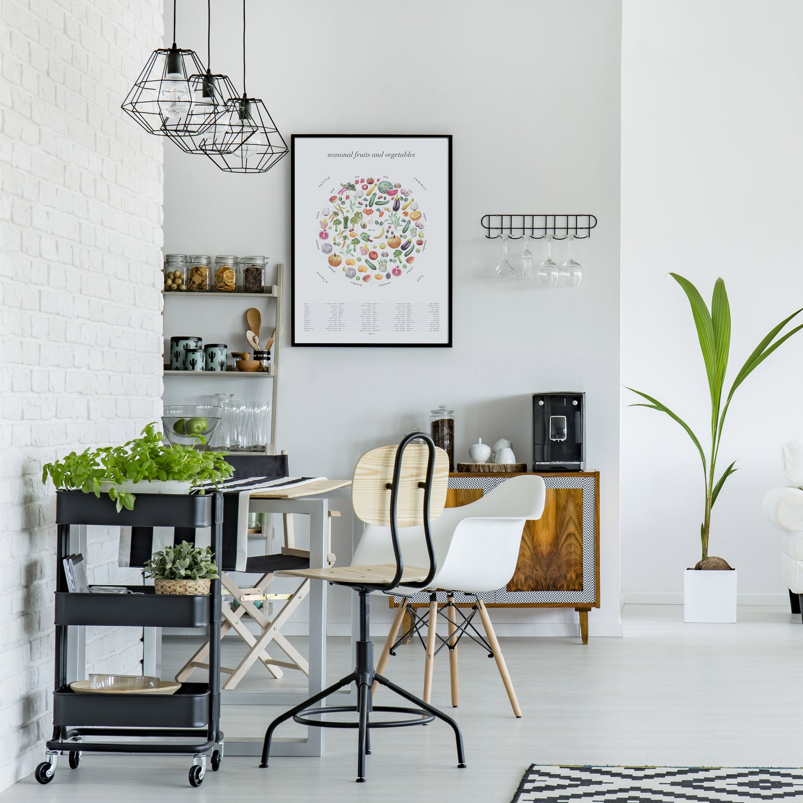 Seasonal Food Framed Art Print Kitchen Decor Wall Art Wall - Etsy