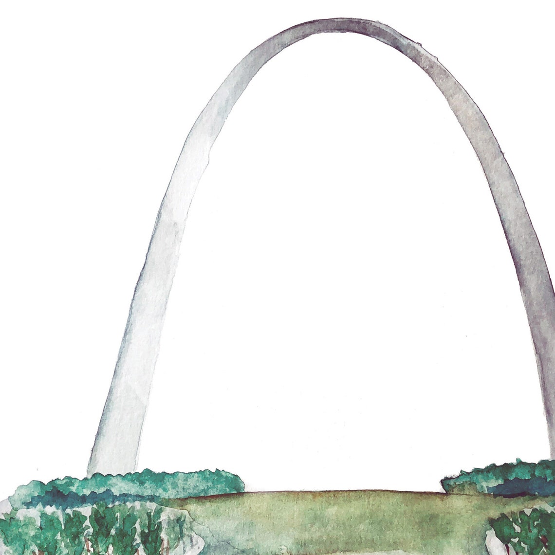 Gateway Arch Printable Illustration Wall Art Print Nursery | Etsy