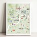 London City Map Art Print Watercolor City Map Travel - Etsy