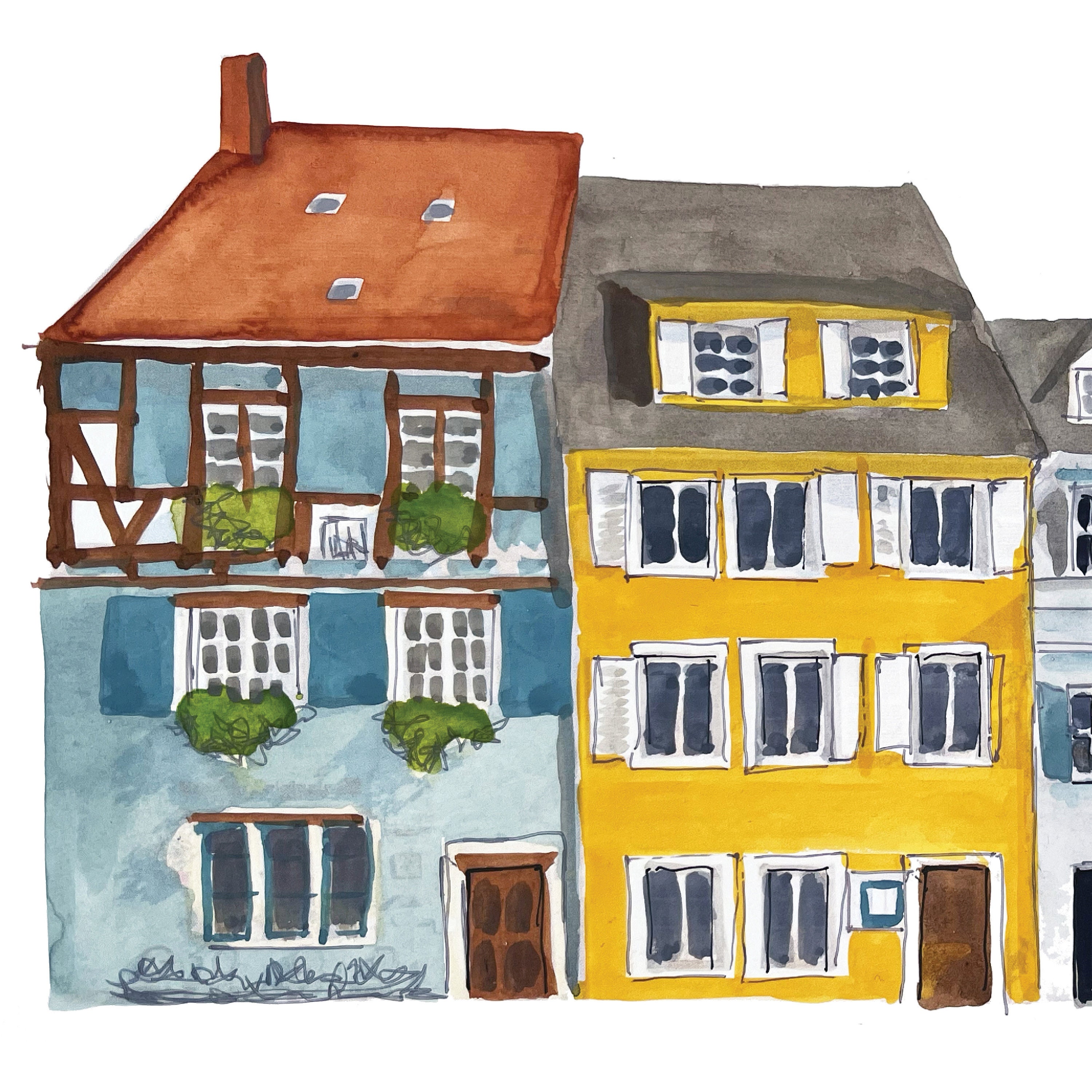 Colmar Illustrated Printable France Travel Art Print - Etsy