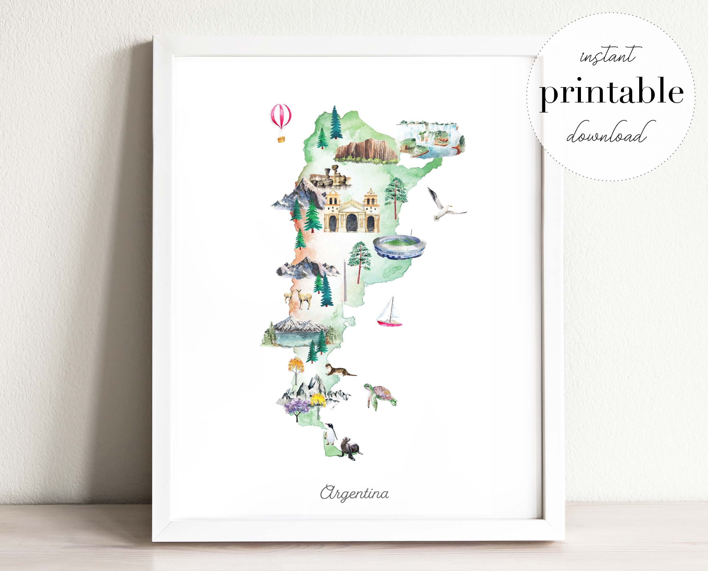 Argentina Map For Kids