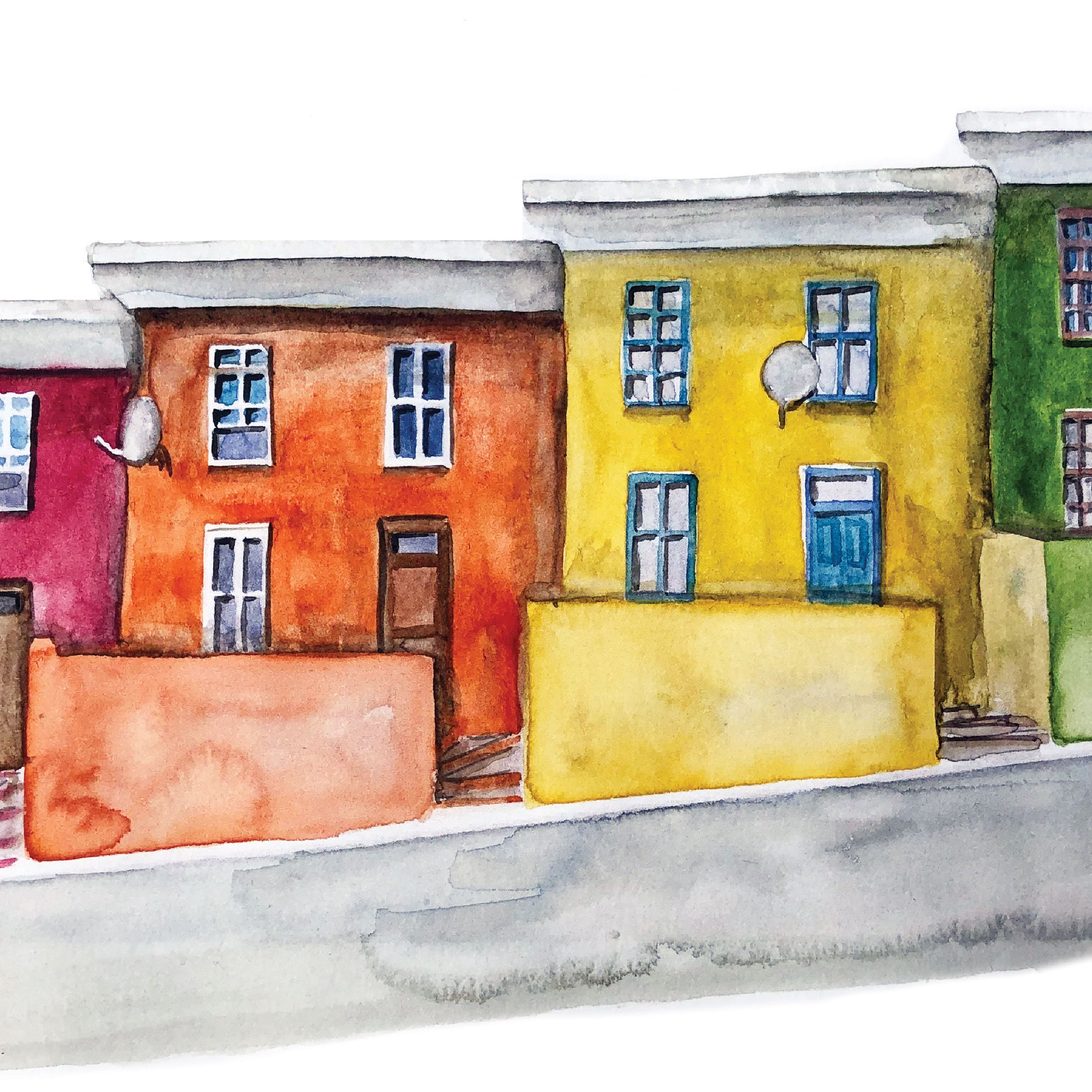 Cape Town Bo-Kaap Illustrated Art Print South Africa | Etsy