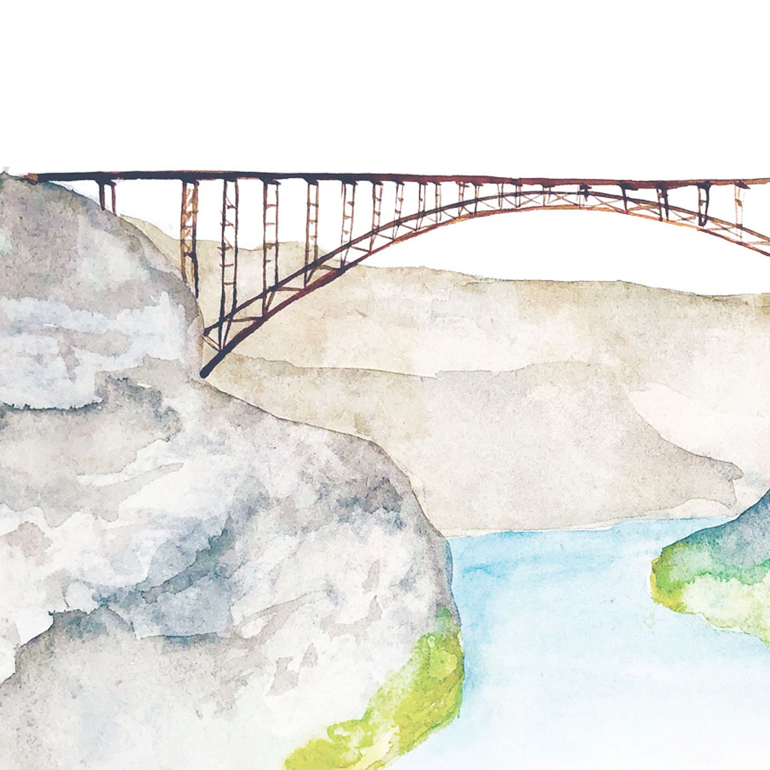 Perrine Bridge Printable Art Print Landmark Kids Room - Etsy