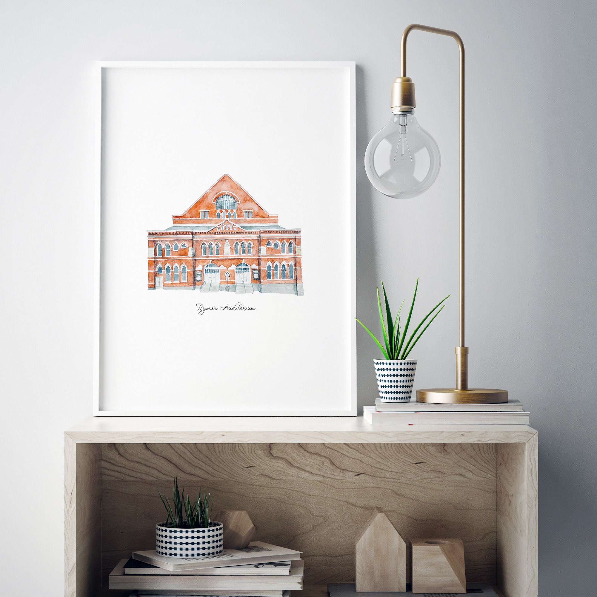 Ryman Auditorium Printable illustration wall art print home | Etsy