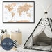Tan Educational World Map World Map Kids Wall Art Nursery Decor Print ...