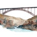 New River Gorge Bridge Printable Illustration Wall Art - Etsy