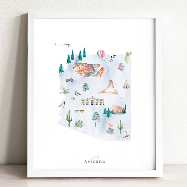 Watercolor Map - Etsy