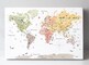 Canvas Earth Tones Educational World Map Travel Wall Art - Etsy Canada