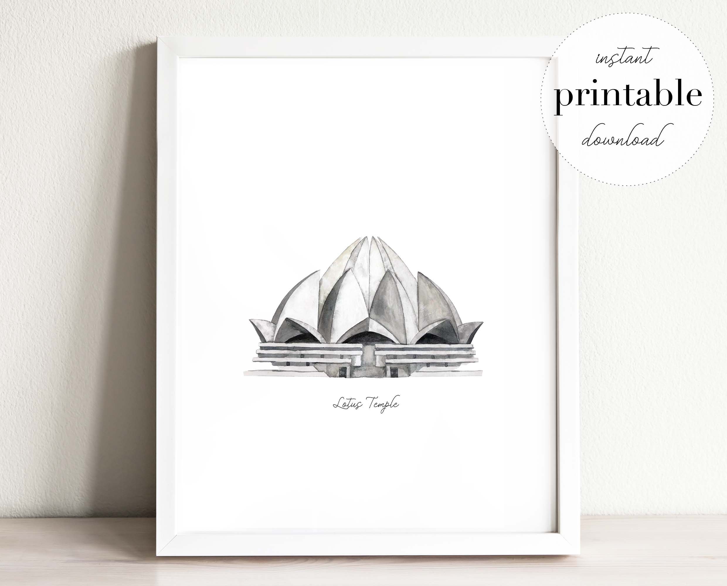 Sketch Of Lotus Temple