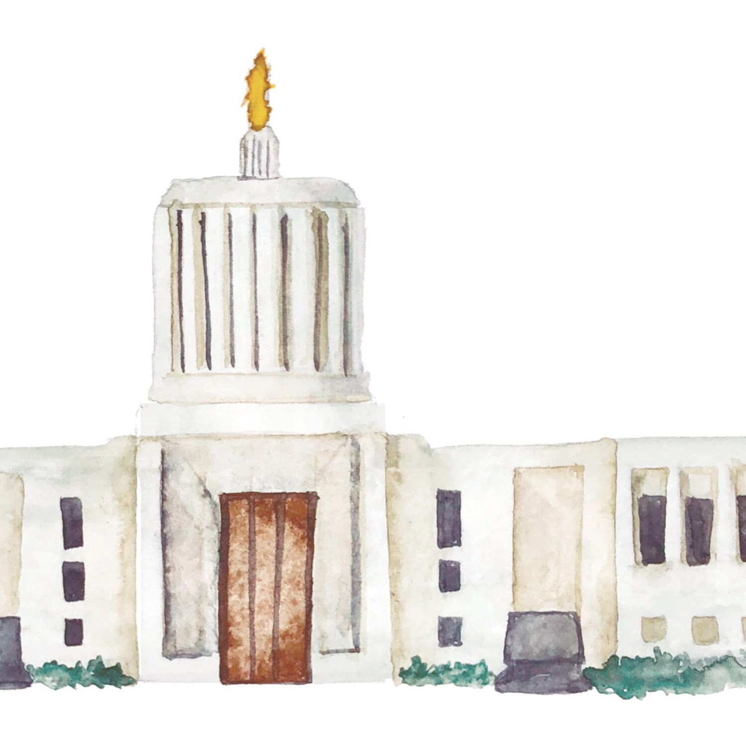 Oregon State Capitol Printable Art Print Nursery Decor Etsy