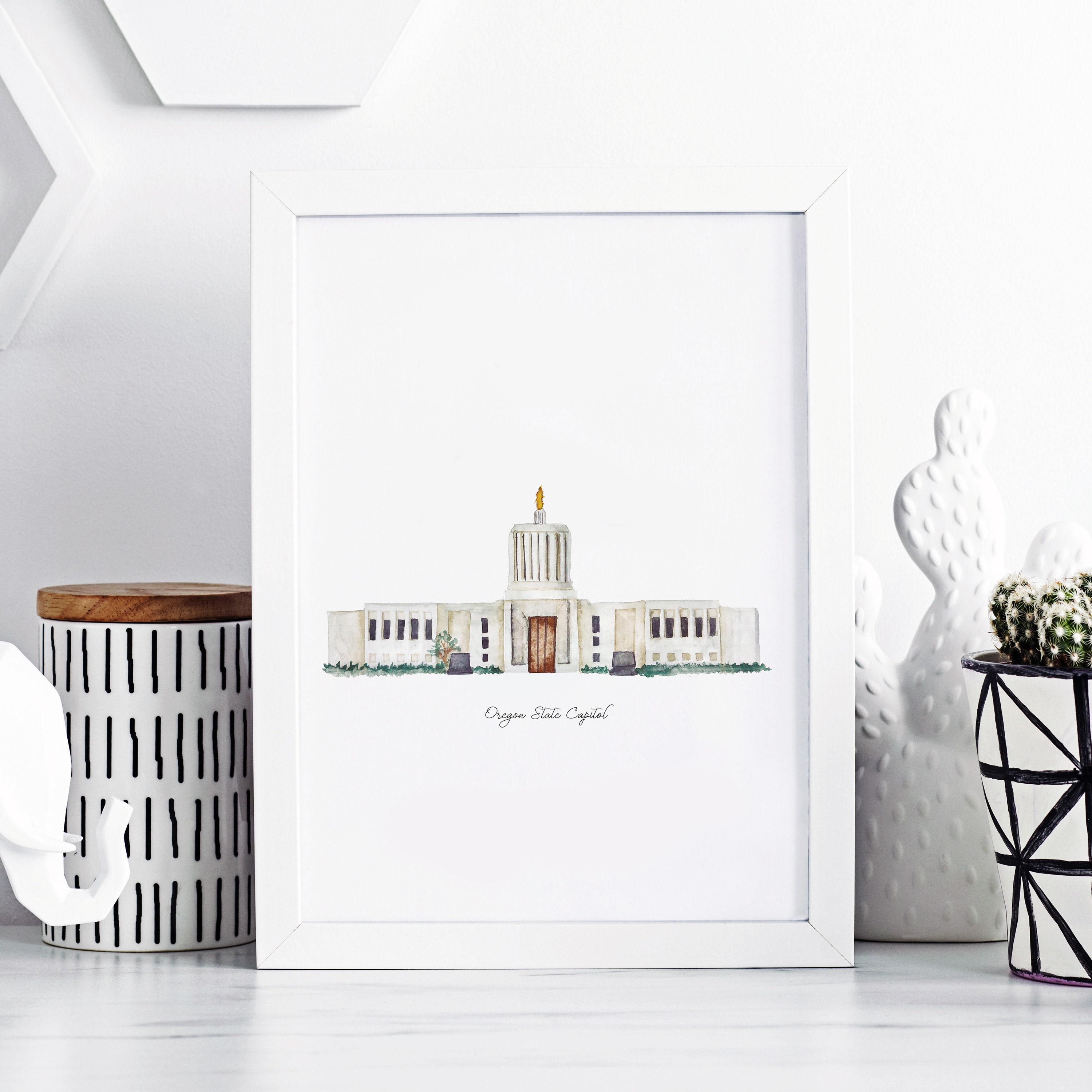 Oregon State Capitol Printable Art Print Nursery Decor | Etsy