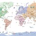 Colorful Educational World Map Wall Decal Playful Nursery - Etsy UK