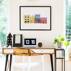 Merida Streetscape Illustrated Printable | Yucatan | Travel Art Print ...