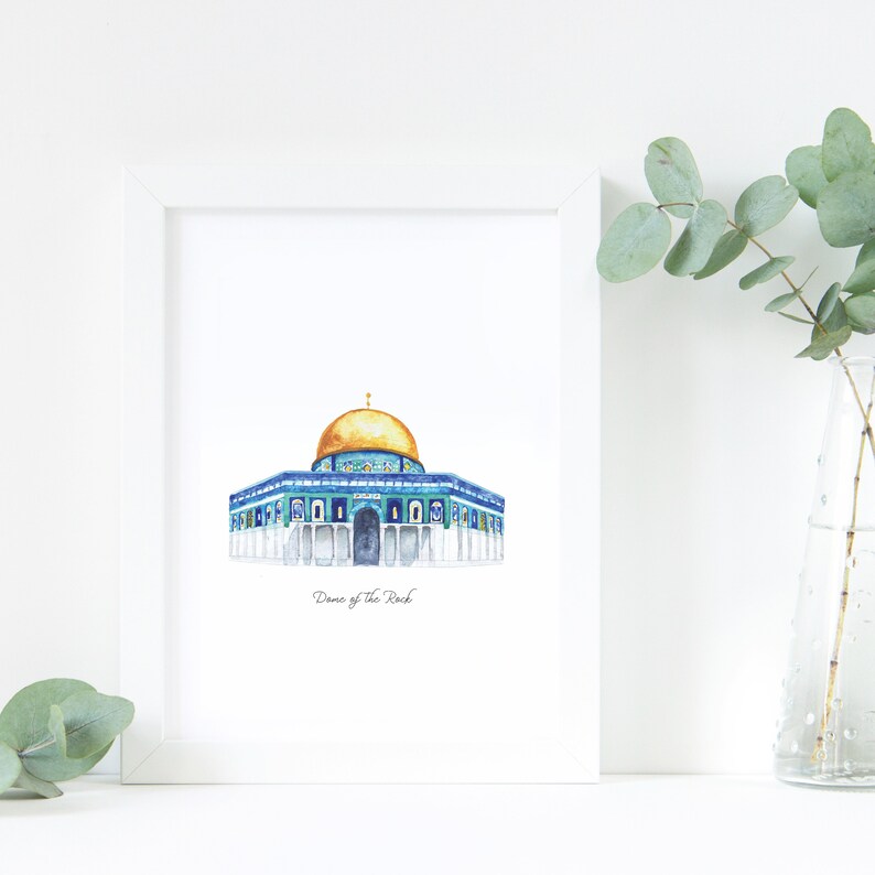 Dome of the Rock Printable Illustration Wall Art Print - Etsy Canada