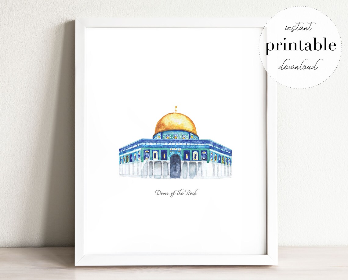 Dome of the Rock Printable Illustration Wall Art Print - Etsy Canada