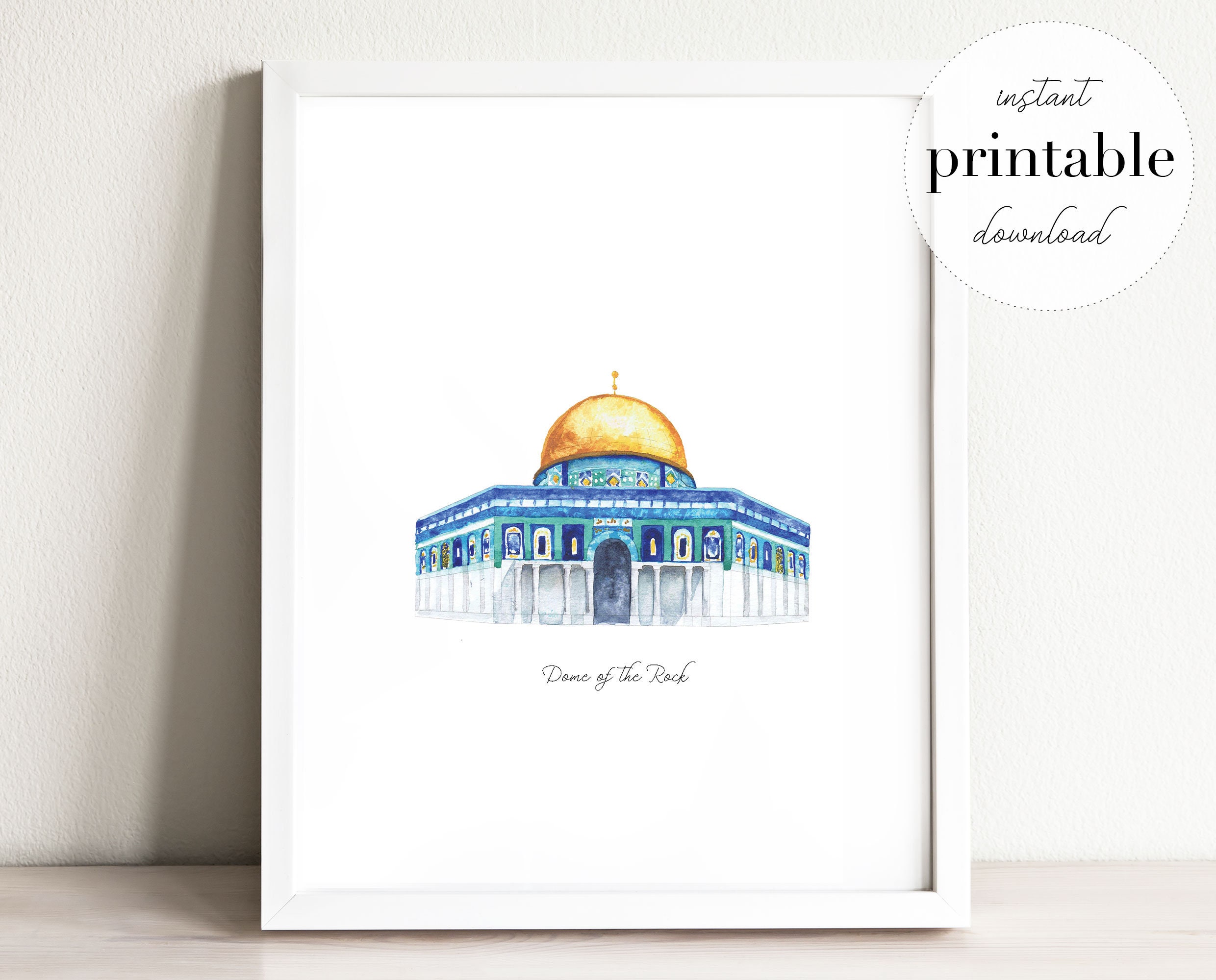 Dome of the Rock Printable Illustration Wall Art Print - Etsy Canada
