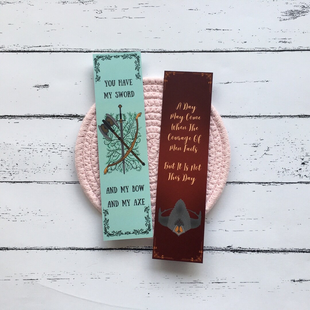 Lord of the Rings Bookmark Set - Etsy