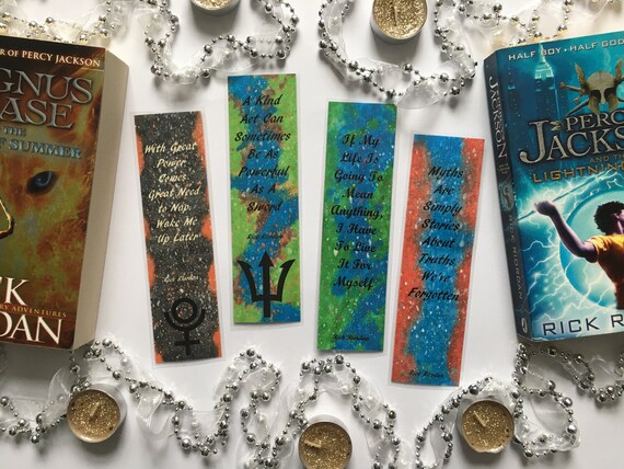Rick Riordan Bookmarks and Sticker Set | Etsy