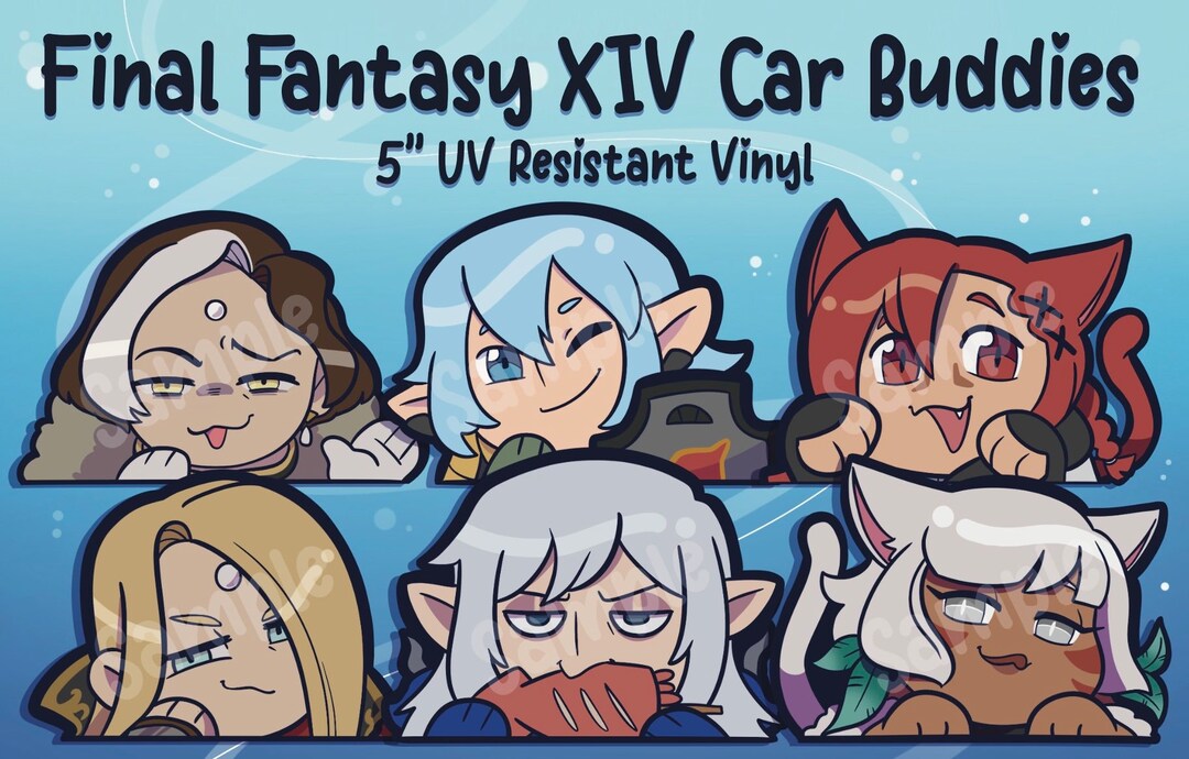 FFXIV Car Buddies | Vinyl Sticker Decal - Etsy