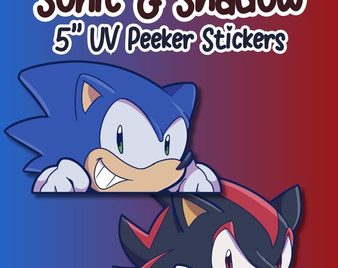 Sonic & Shadow Car Buddies | Vinyl Sticker Decal - Etsy