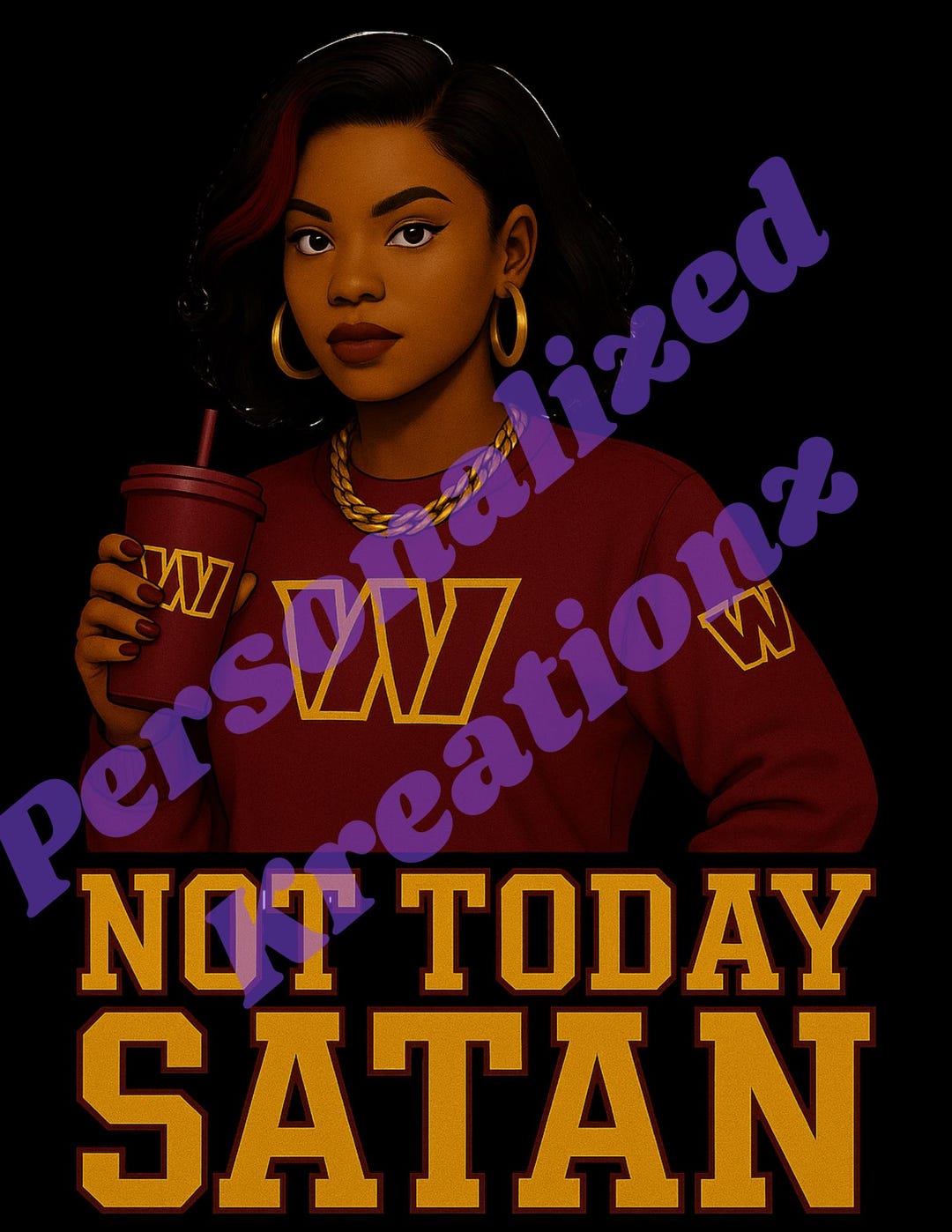 Not Today Satan Women Sports PNG Bundle | 33 Team Designs | Transparent ...