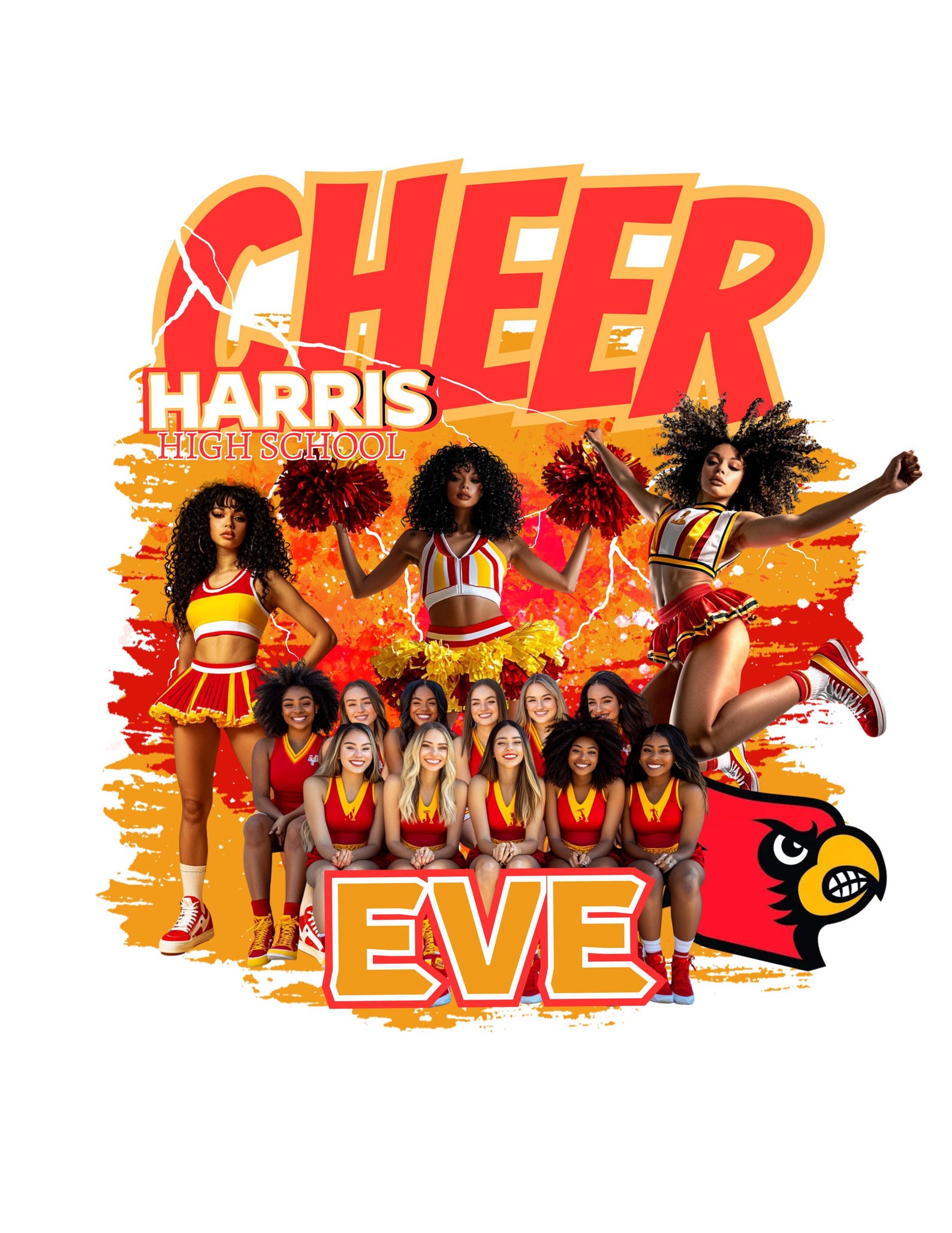 Cheerleading Canva Templates: Editable Cheer Squad Designs (digital ...