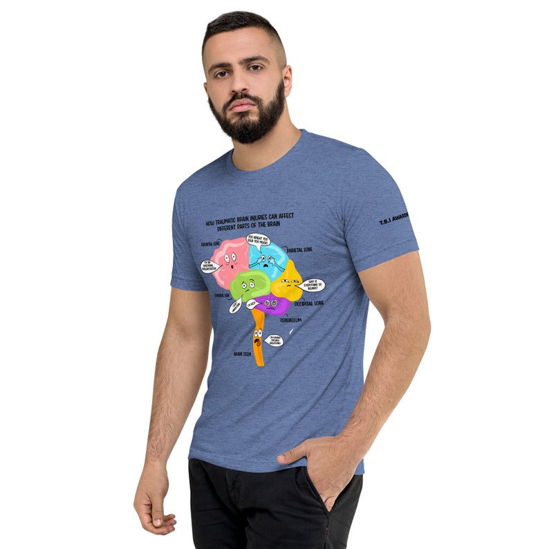Traumatic Brain Injury TBI Brain Cartoon Unisex Short Sleeve T-shirt - Etsy