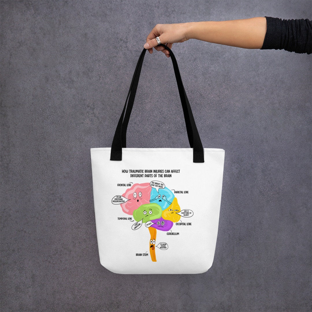 Traumatic Brain Injury TBI Funny Cartoon Tote Bag - Etsy