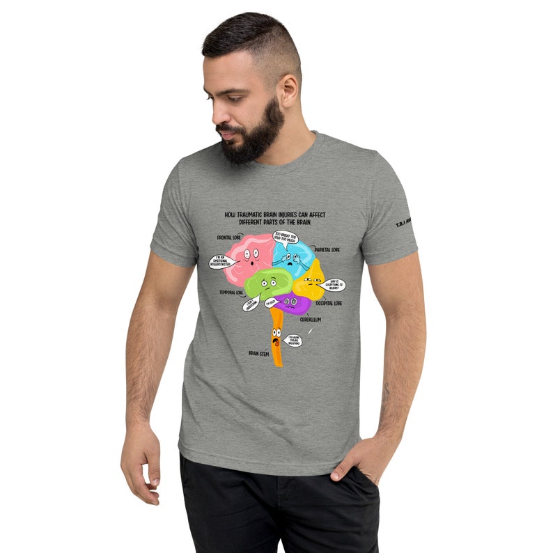 Traumatic Brain Injury TBI Brain Cartoon Unisex Short Sleeve T-shirt - Etsy