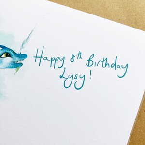 Personalised Greeting Card Dragon Design Beautiful Art Card Printed on ...