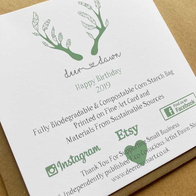 Happy Birthday Card Natural and Earthy Card Premium Art Card Printed on ...