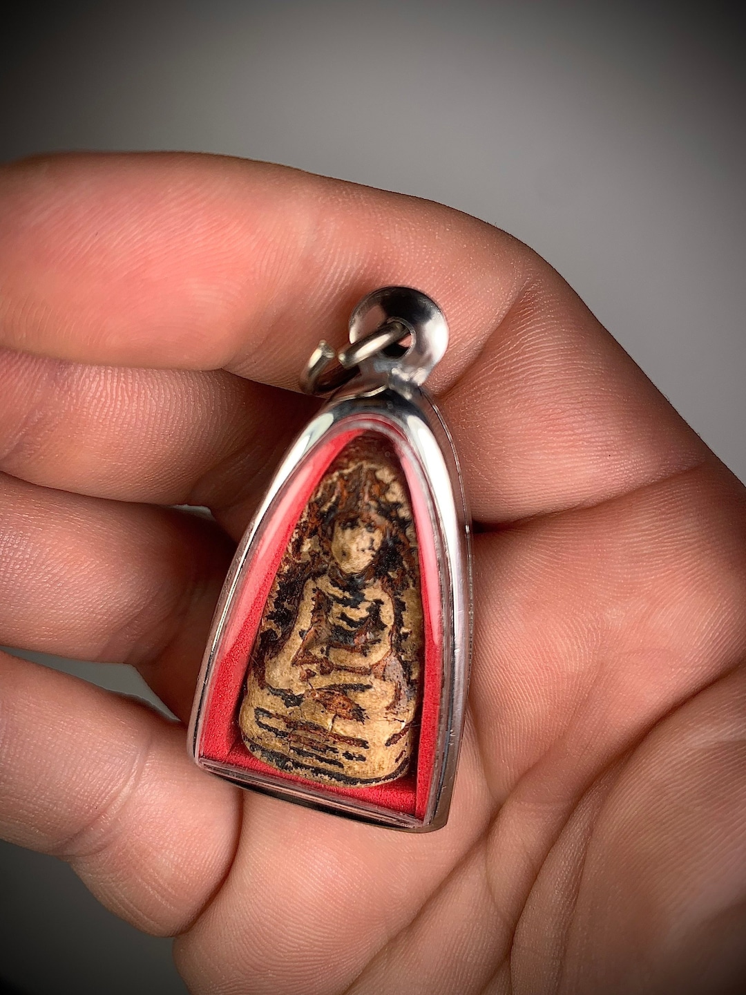 Vintage Thai Buddhist Amulet. Protection, Magic. Unique Clay Talisman ...