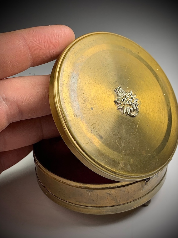 1960s Margaret Rose Trinket Box With Marcasite Flower… - Gem
