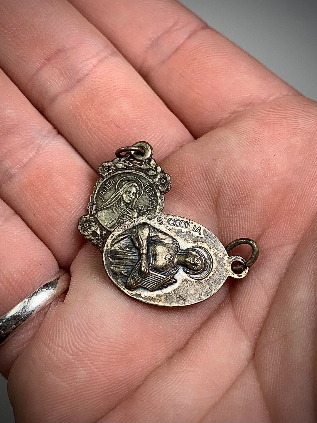 Vintage Catholic Rosary Charms. 2 Pieces. Italy - Etsy