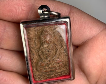 Vintage Thai Buddhist Amulet. Protection, Magic. Unique Clay Talisman ...