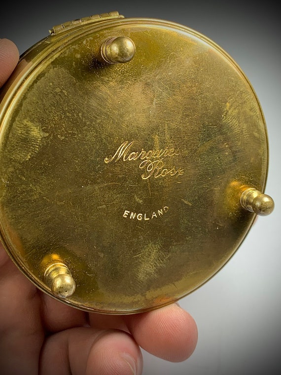 1960s Margaret Rose Trinket Box With Marcasite Flower… - Gem