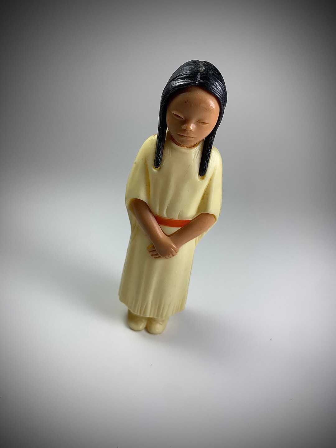 Vintage Plastic Native American Girl Figurine - 5" Tall - Etsy