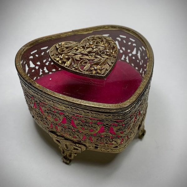 Glass Heart Box - Etsy