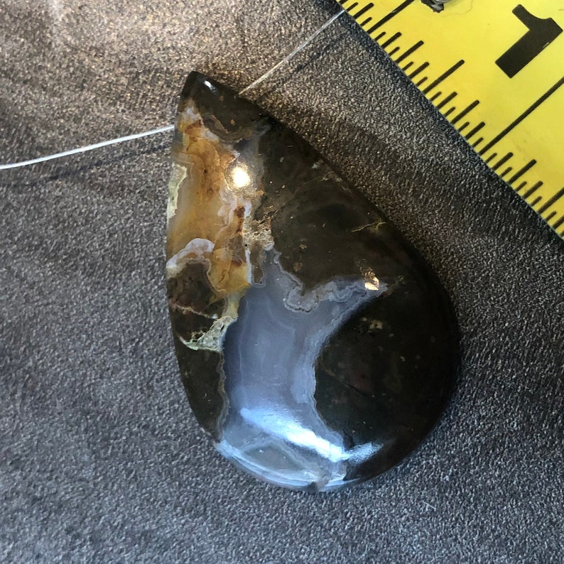 Dazzling Priday Ranch Agate Drilled Pendant Stone Shimmery - Etsy